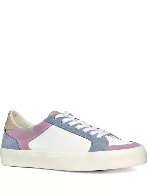 Geox Emmeleny Panelled Leather Sneakers - White