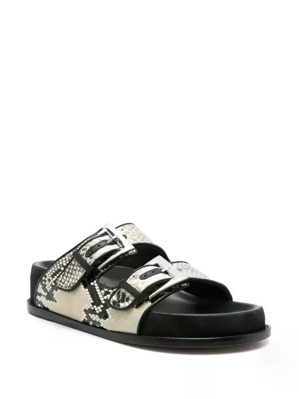 Paris Texas Snakeskin Sandals