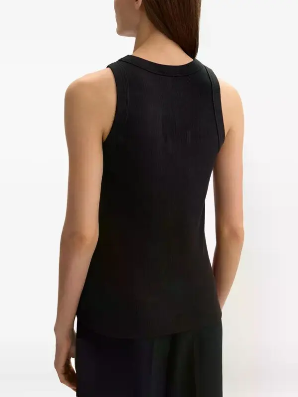 12 STOREEZ Sleeveless Ribbed Tank Top - Black