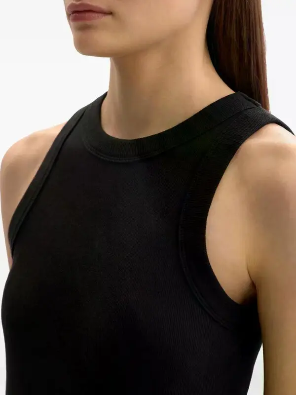 12 STOREEZ Sleeveless Ribbed Tank Top - Black