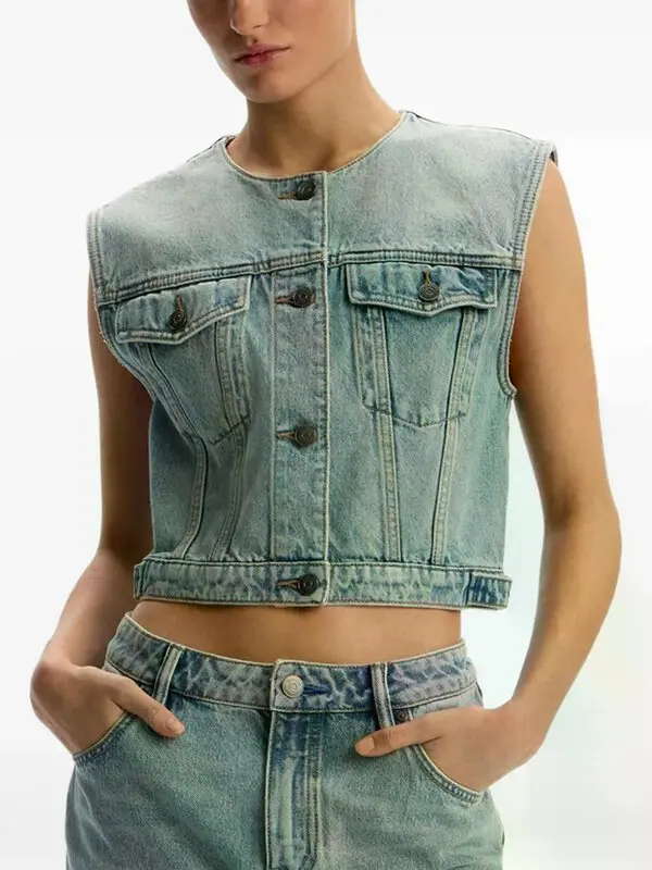12 STOREEZ Button-up Denim Gilet