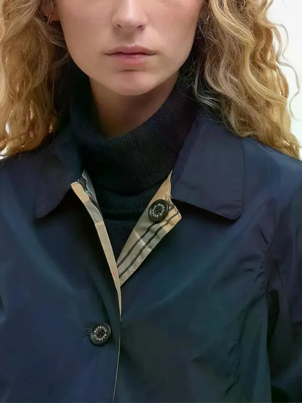 Barbour Babbity Reversible Plaid-lined Raincoat - Blue