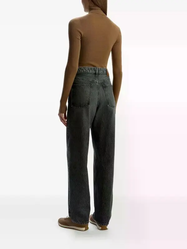 12 STOREEZ High-rise Straight-leg Jeans