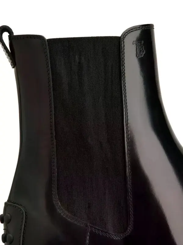 TOD'S Leather Chelsea Boots - Black