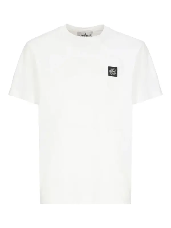 Stone Island Logo-patch Crew-neck T-shirt - White