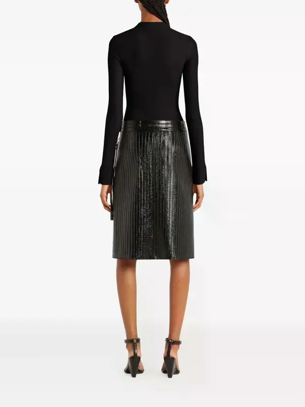 COURREGES Zip-up Long-sleeve Bodysuit - Black