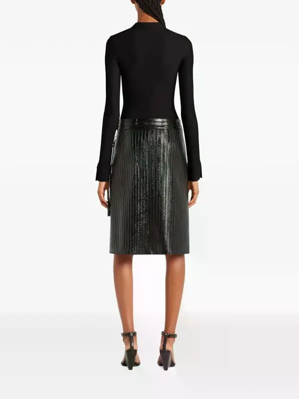 COURREGES Zip-up Long-sleeve Bodysuit - Black