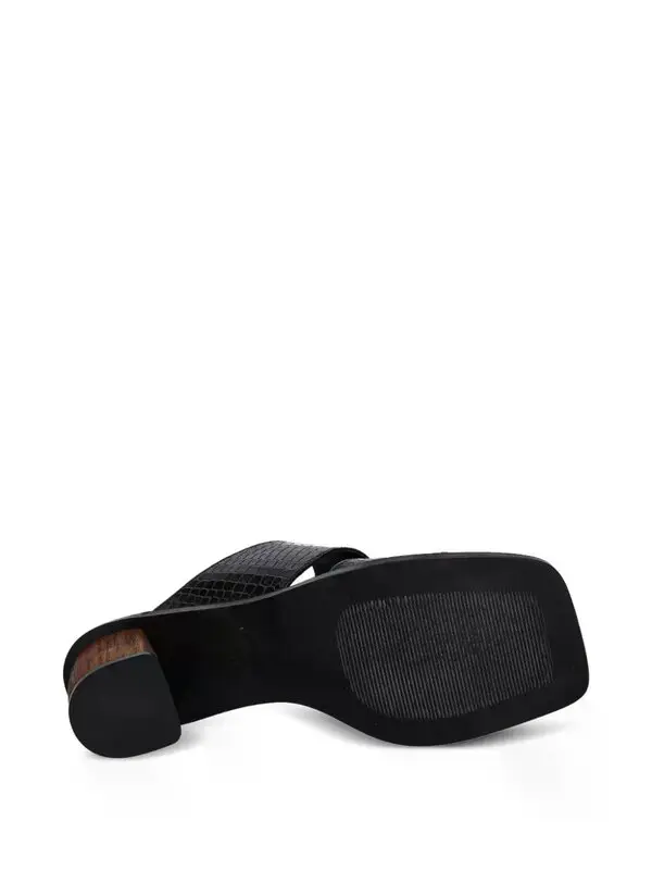 ALOHAS Gabin Crocodile-effect Block-heel Slides
