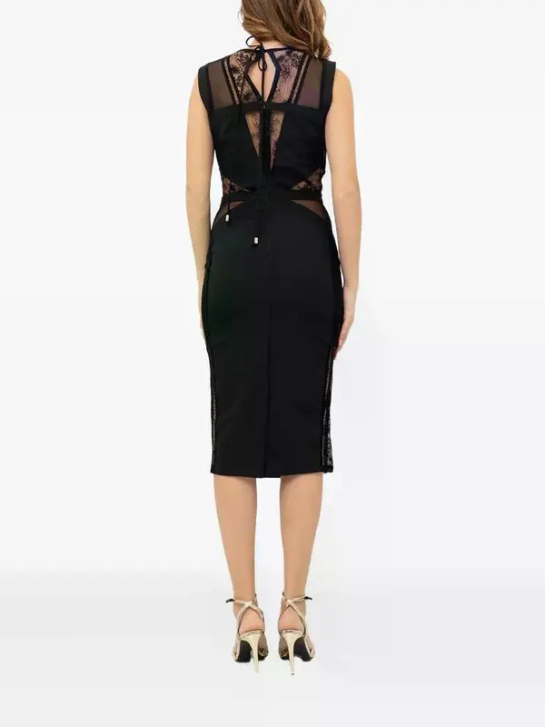 BABYLONE PARIS Lace-insert Midi Dress