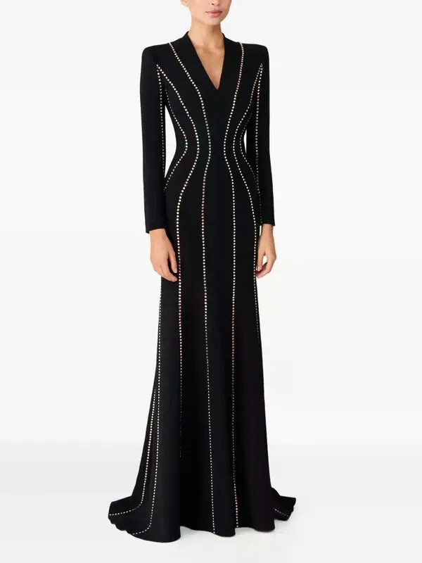 Jenny Packham Victoire Rhinestone-embellished Maxi Gown