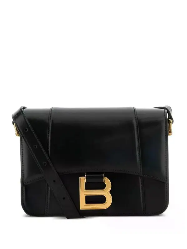 Balenciaga Hourglass Flap Bag Leather Bag