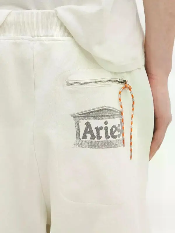 Aries Aged Temple Logo-print Shorts