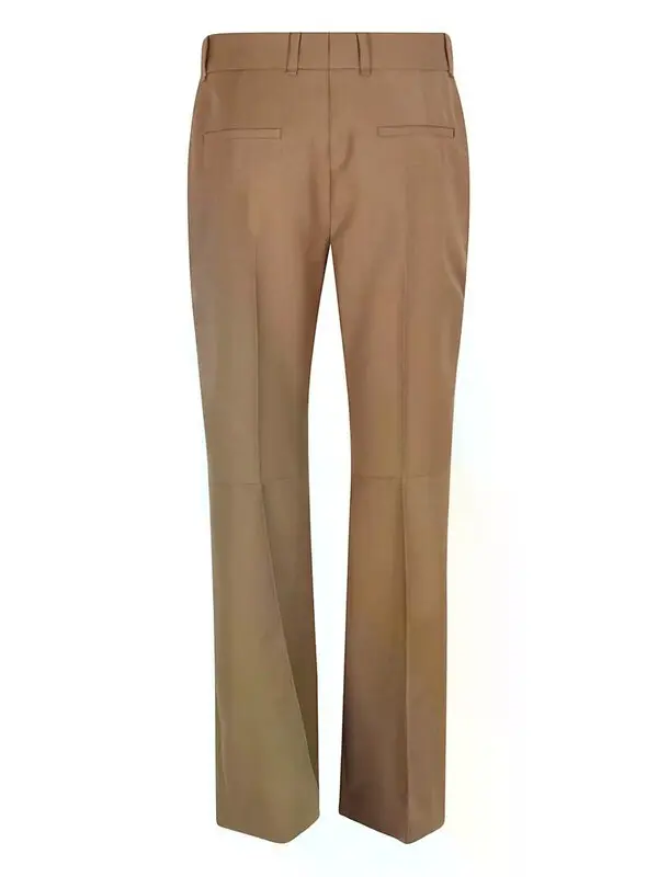 Alexander McQueen Wool Straight Trousers - Neutrals