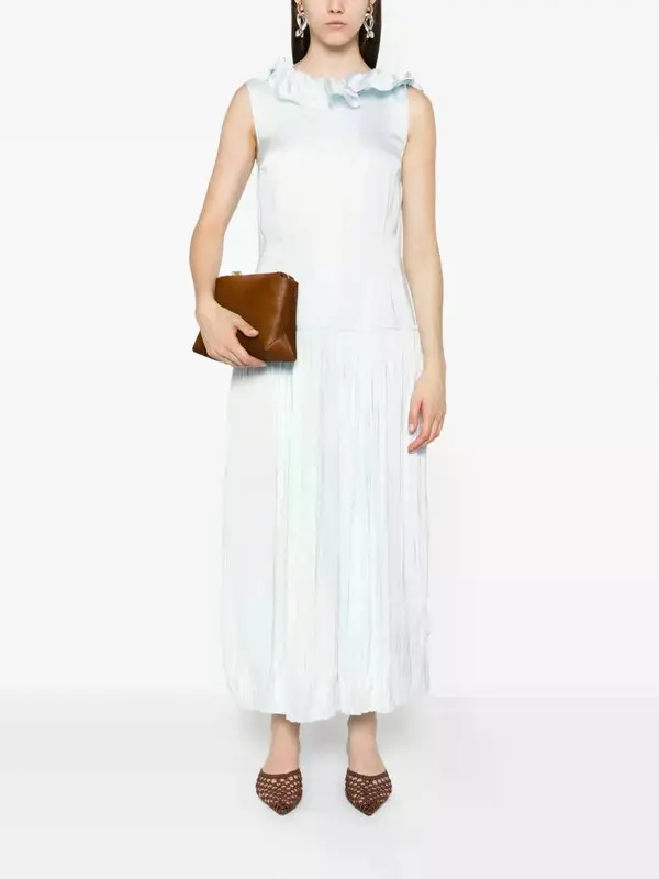 JIL SANDER Ruffled-neck Maxi Dress