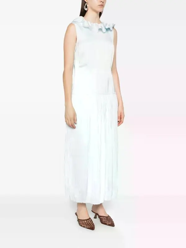 JIL SANDER Ruffled-neck Maxi Dress