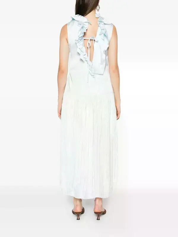 JIL SANDER Ruffled-neck Maxi Dress