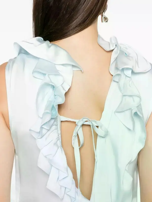 JIL SANDER Ruffled-neck Maxi Dress