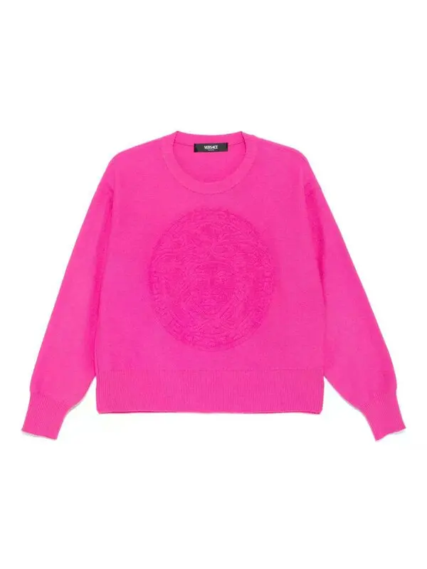 Versace Logo-knit Jumper - Pink