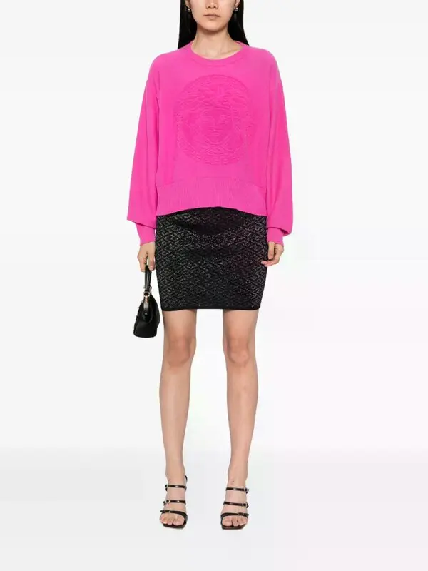 Versace Logo-knit Jumper - Pink