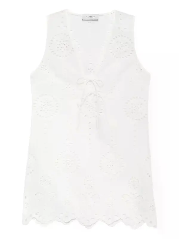 Matteau Broderie Anglaise Mini Dress - White