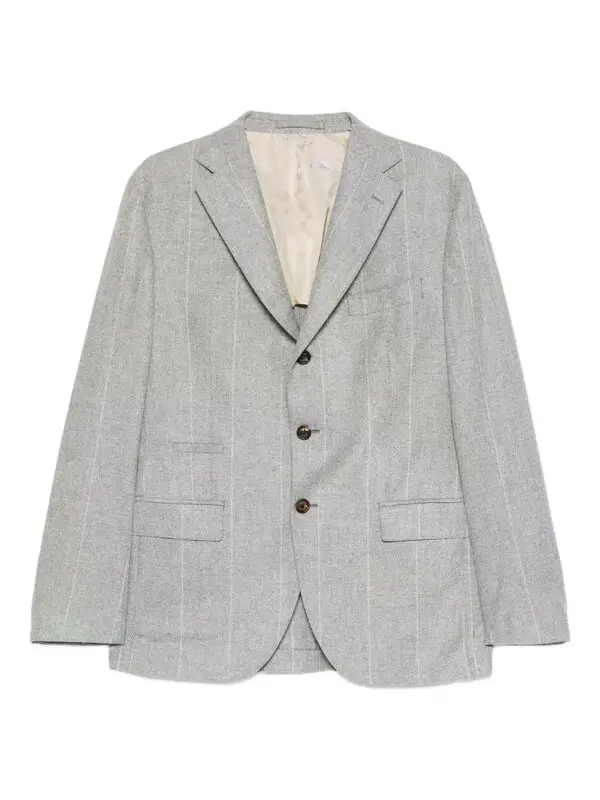 Eleventy Pinstripe Single-breasted Suit - Grey