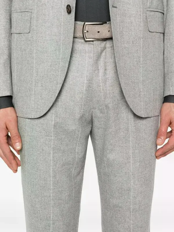 Eleventy Pinstripe Single-breasted Suit - Grey