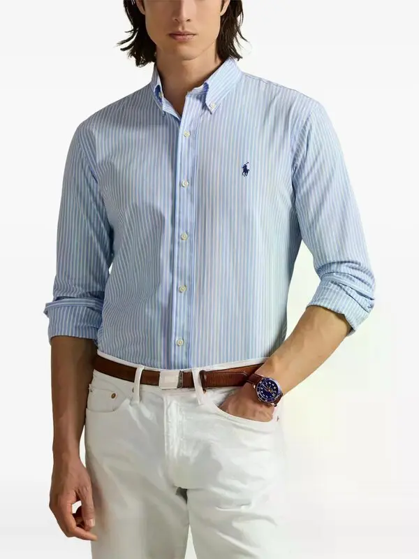 Polo Ralph Lauren Striped Long-sleeve Shirt - Blue