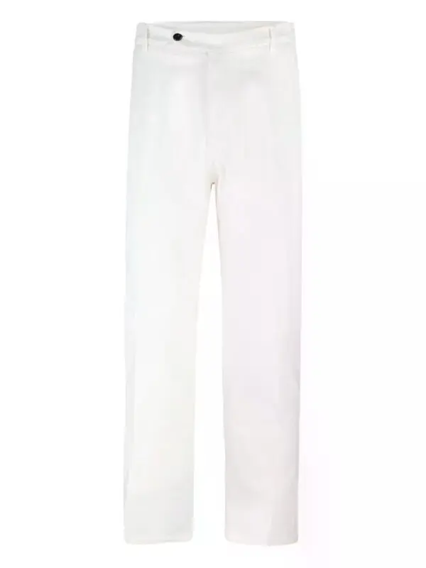 Eleventy Button-fastening Cotton-blend Trousers