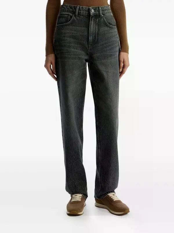 12 STOREEZ High-rise Straight-leg Jeans