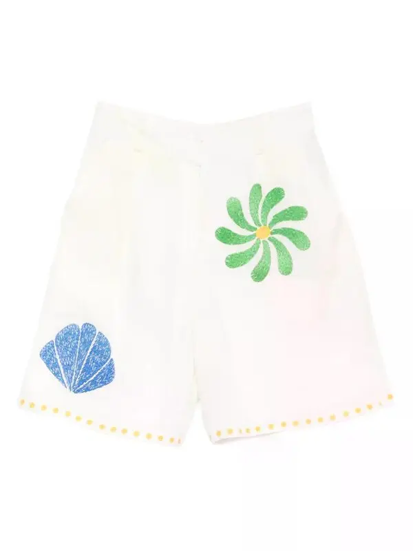 CALA DE LA CRUZ Sia Bermuda Shorts - White