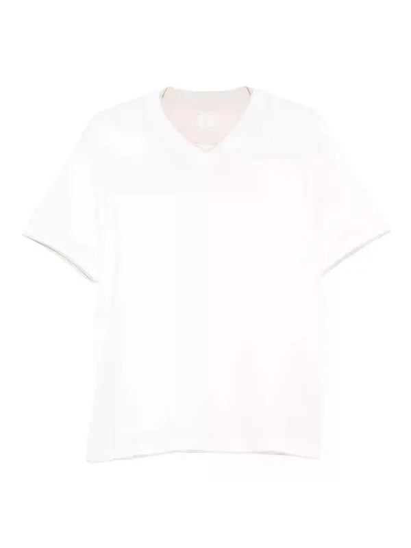 Eleventy V-neck Cotton T-shirt - White