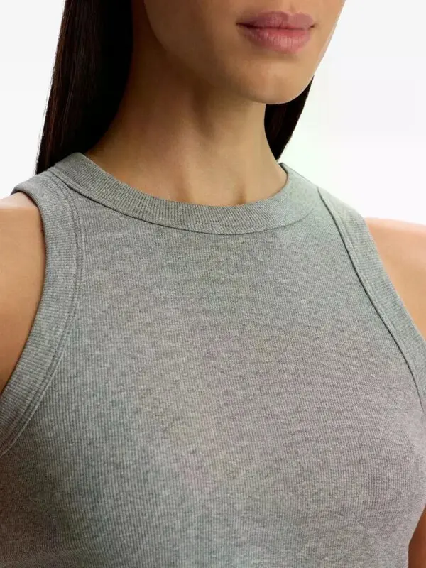 12 STOREEZ High-neck Sleeveless Ribbed Top