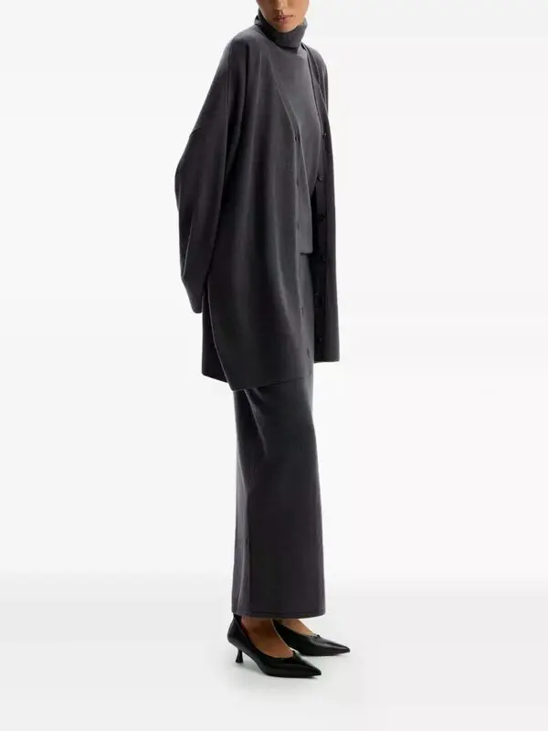 12 STOREEZ Button-front Cardigan - Grey