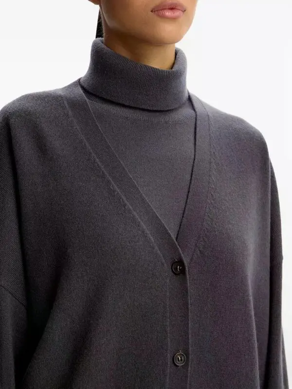 12 STOREEZ Button-front Cardigan - Grey