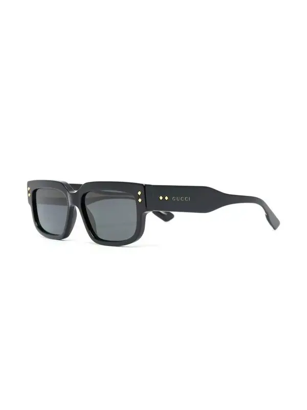 Gucci Rectangle-frame Tinted Sunglasses - Black