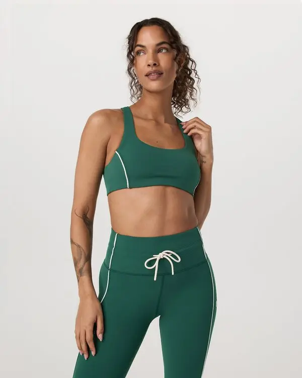 Vuori Daiy Piped Bra - Viridian