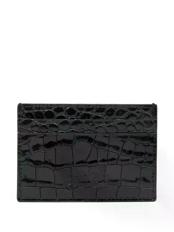 MAISON MARGIELA Crocodile-embossed Cardholder - Black