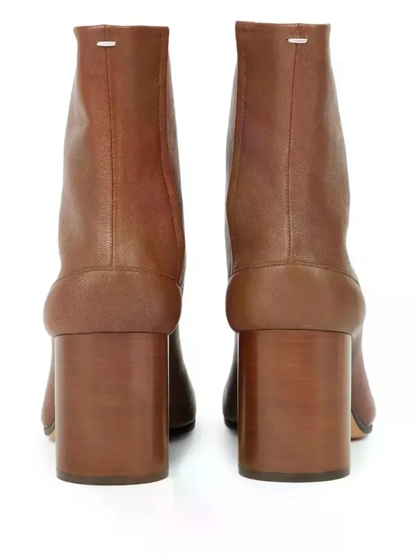 MAISON MARGIELA Tabi Leather Ankle Boots - Brown