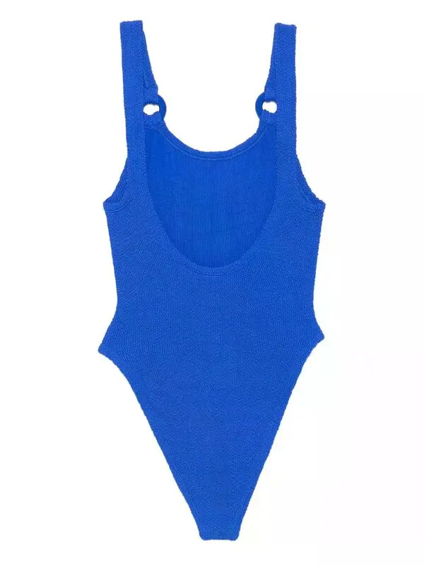 Hunza G Domino Hoop-detail Swimsuit - Blue