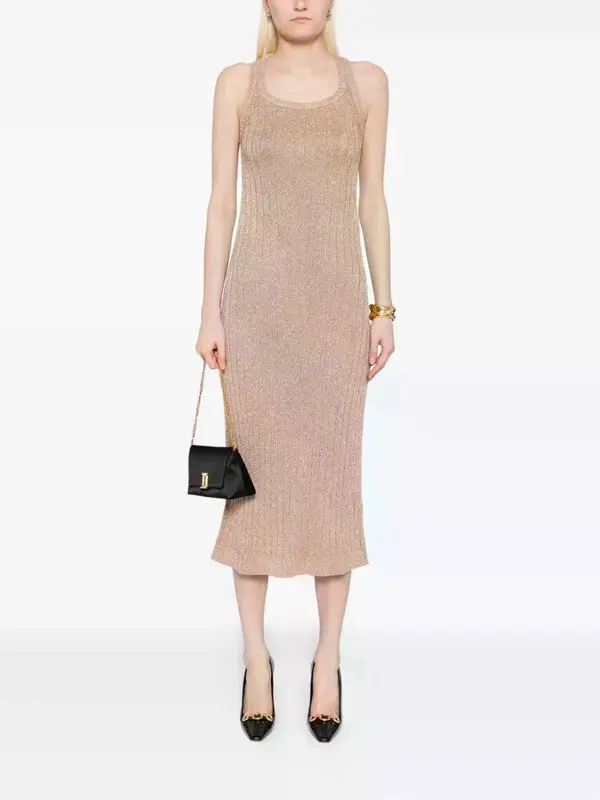 TOM FORD Metallic-threading Midi Dress
