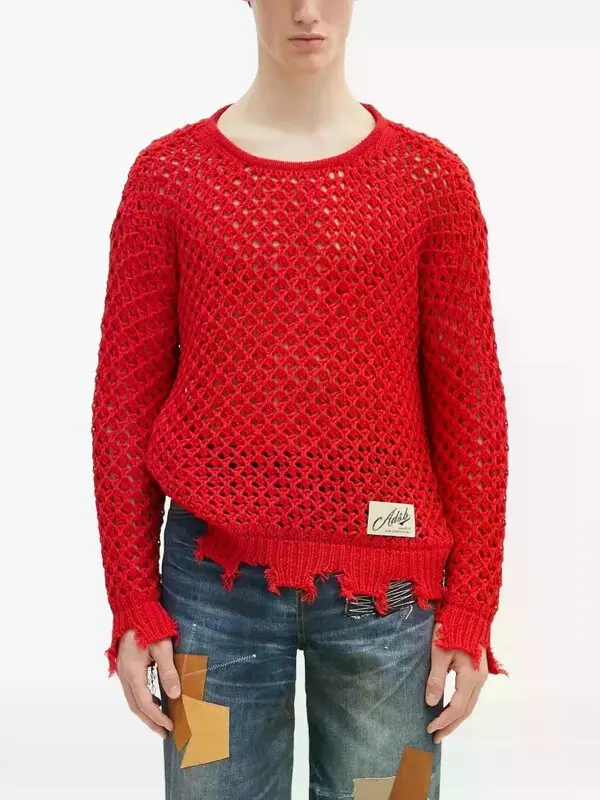 Andersson Bell Open-knit Frayed Sweater