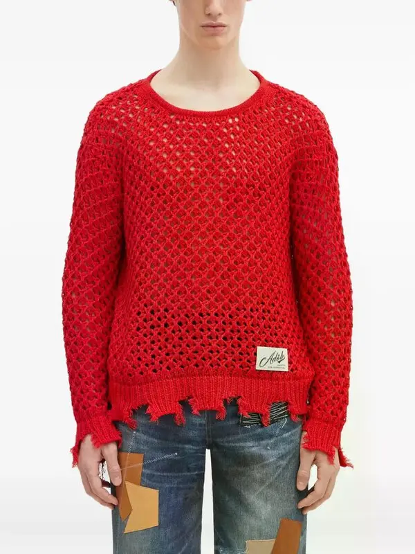 Andersson Bell Open-knit Frayed Sweater