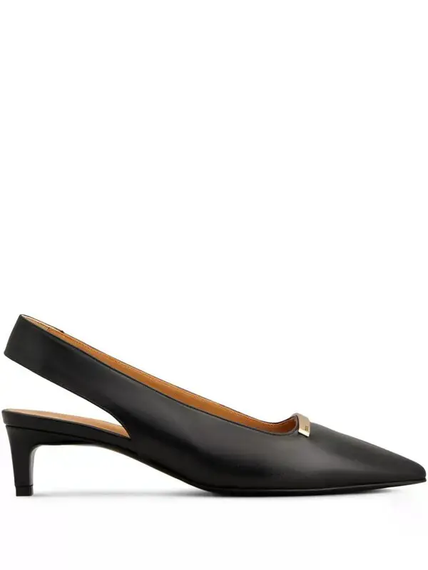 TOD'S Leather Slingback Pumps - Black