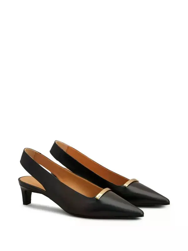 TOD'S Leather Slingback Pumps - Black