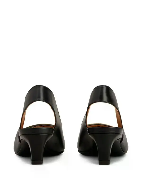 TOD'S Leather Slingback Pumps - Black