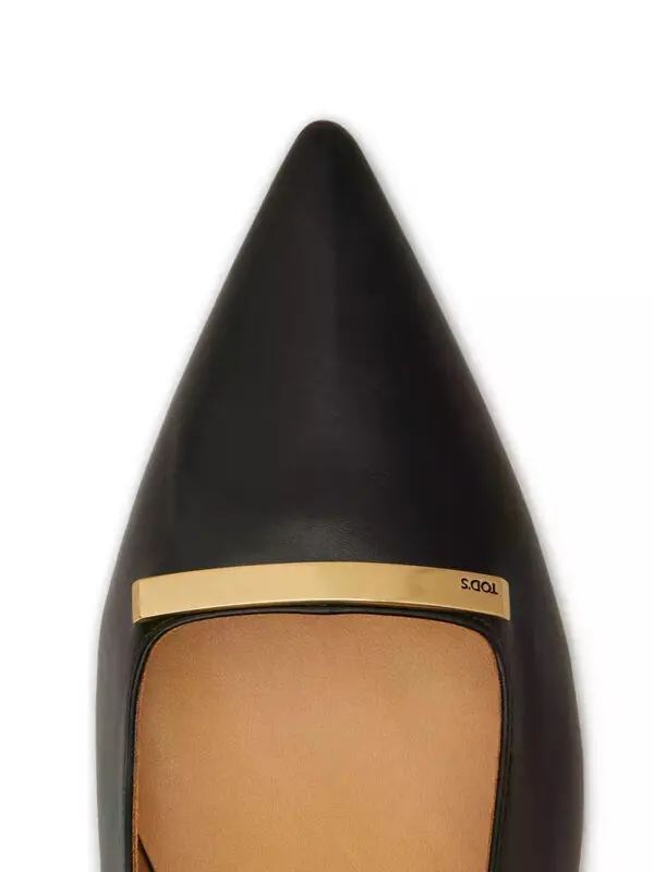 TOD'S Leather Slingback Pumps - Black
