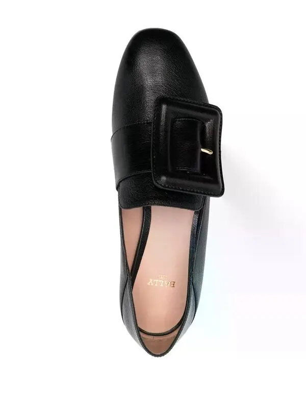 Bally Janelle Buckled Leather Loafers