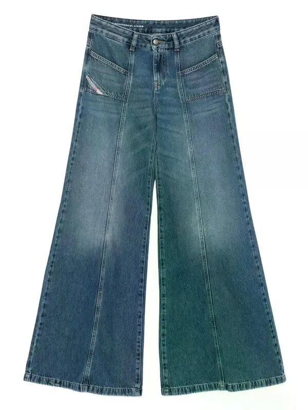 DIESEL® D-akii Panelled Jeans - Blue
