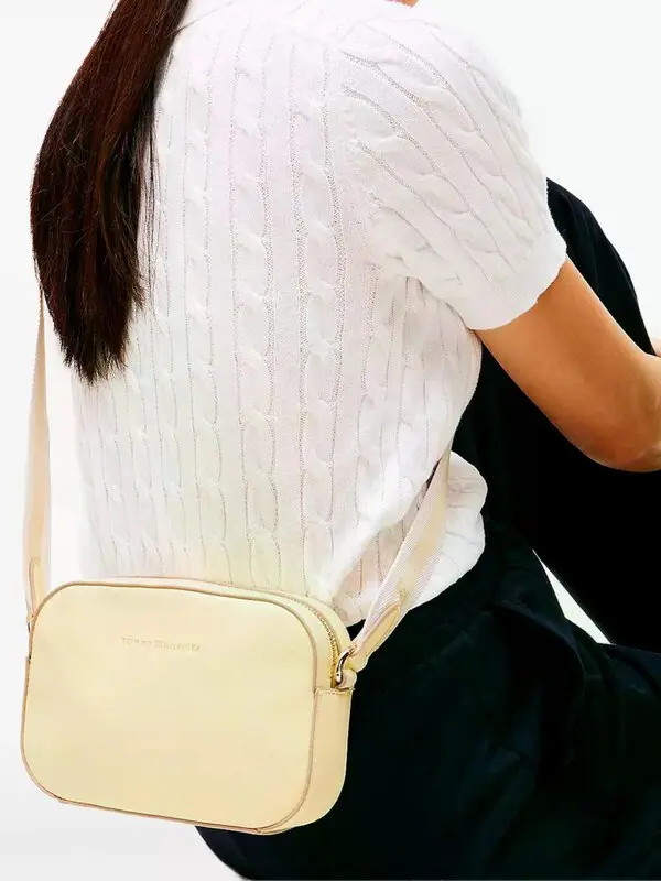 Tommy Hilfiger Embossed-logo Cross Body Bag - Neutrals