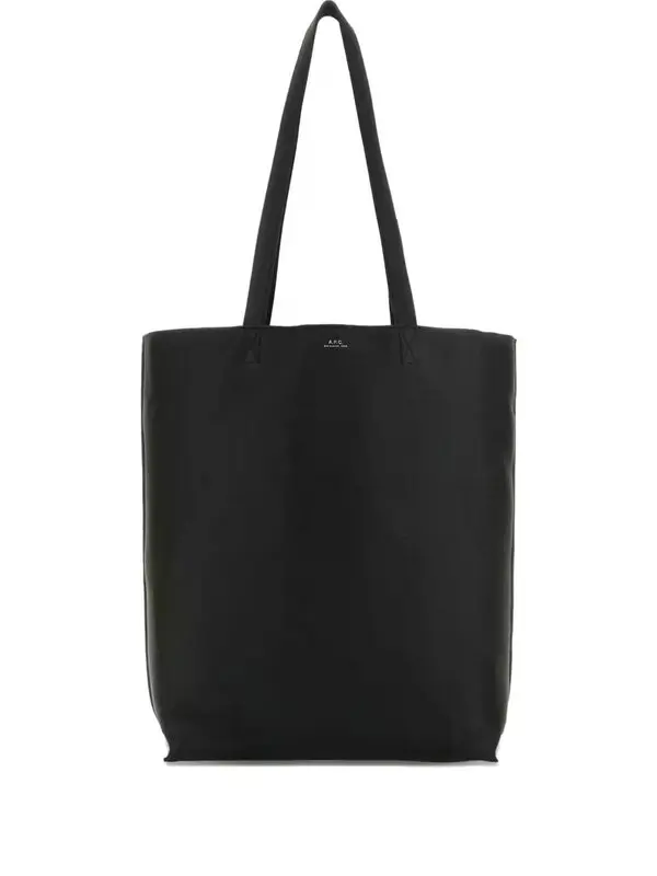 A.p.c. Maiko Leather Tote Bag - Black